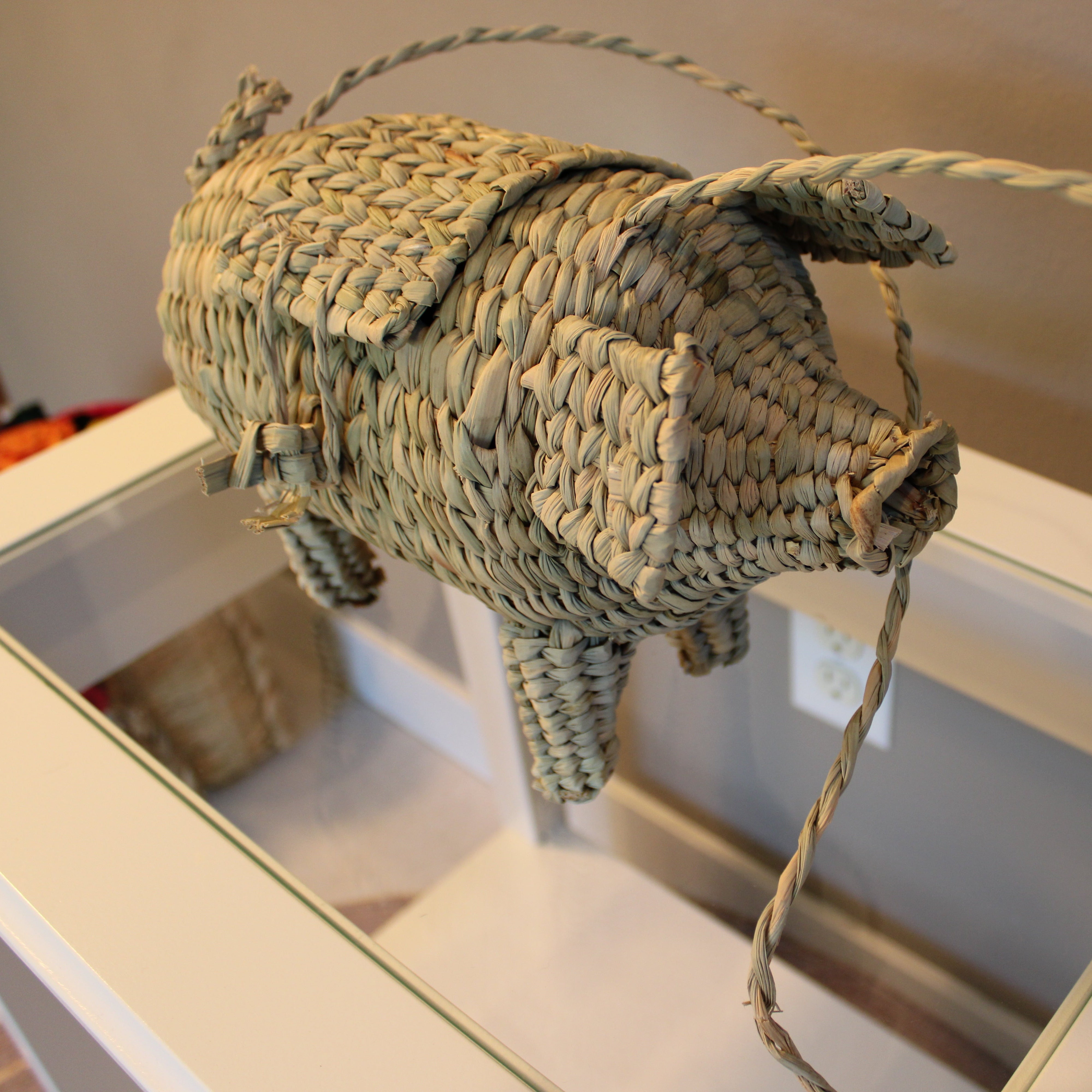 Handwoven Piglet Purse - Natural Reed Chuspata | Mexican Artisan Handb ...