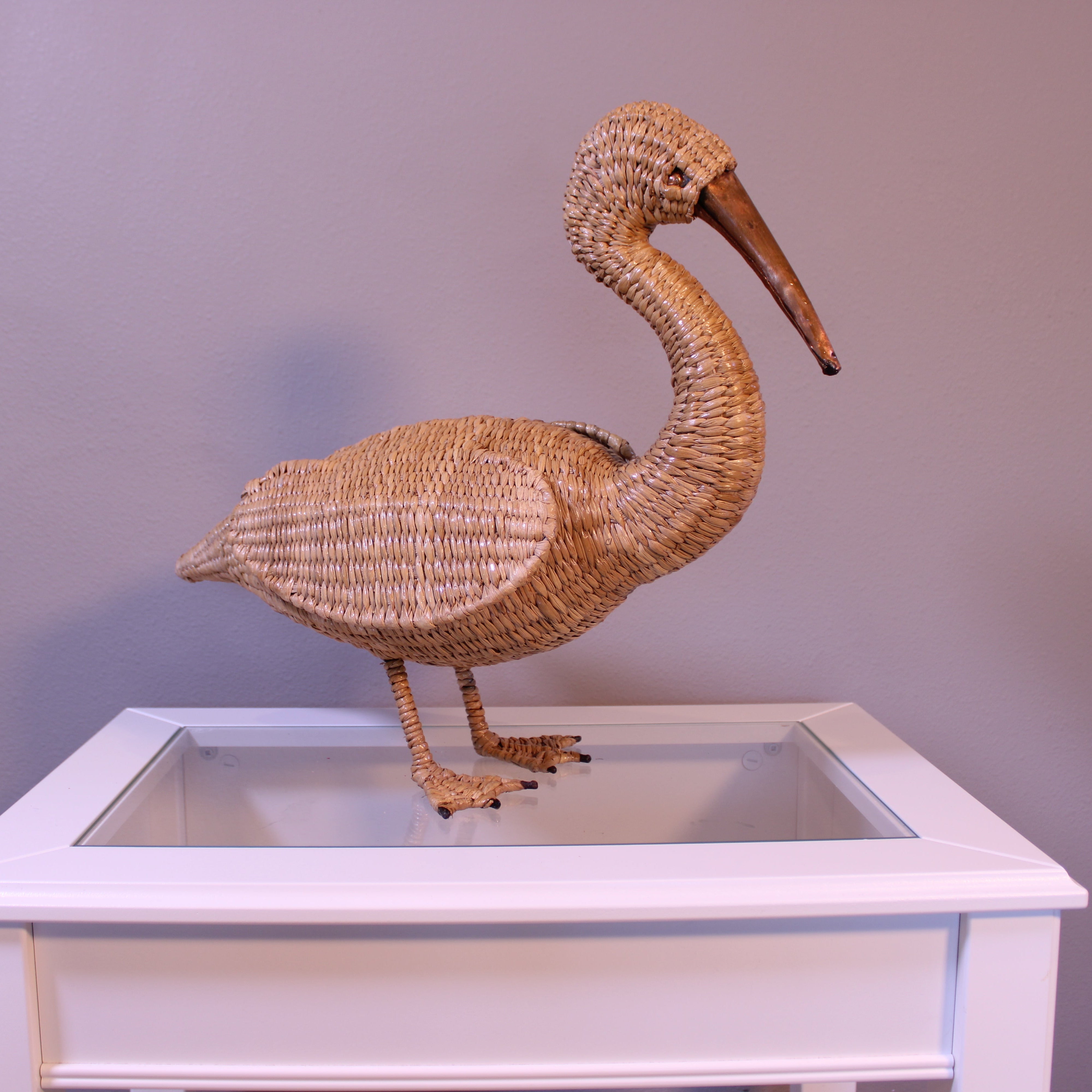 Handwoven Palm Pelican Sculpture - Natural Reed Chuspata | Mexican Art ...