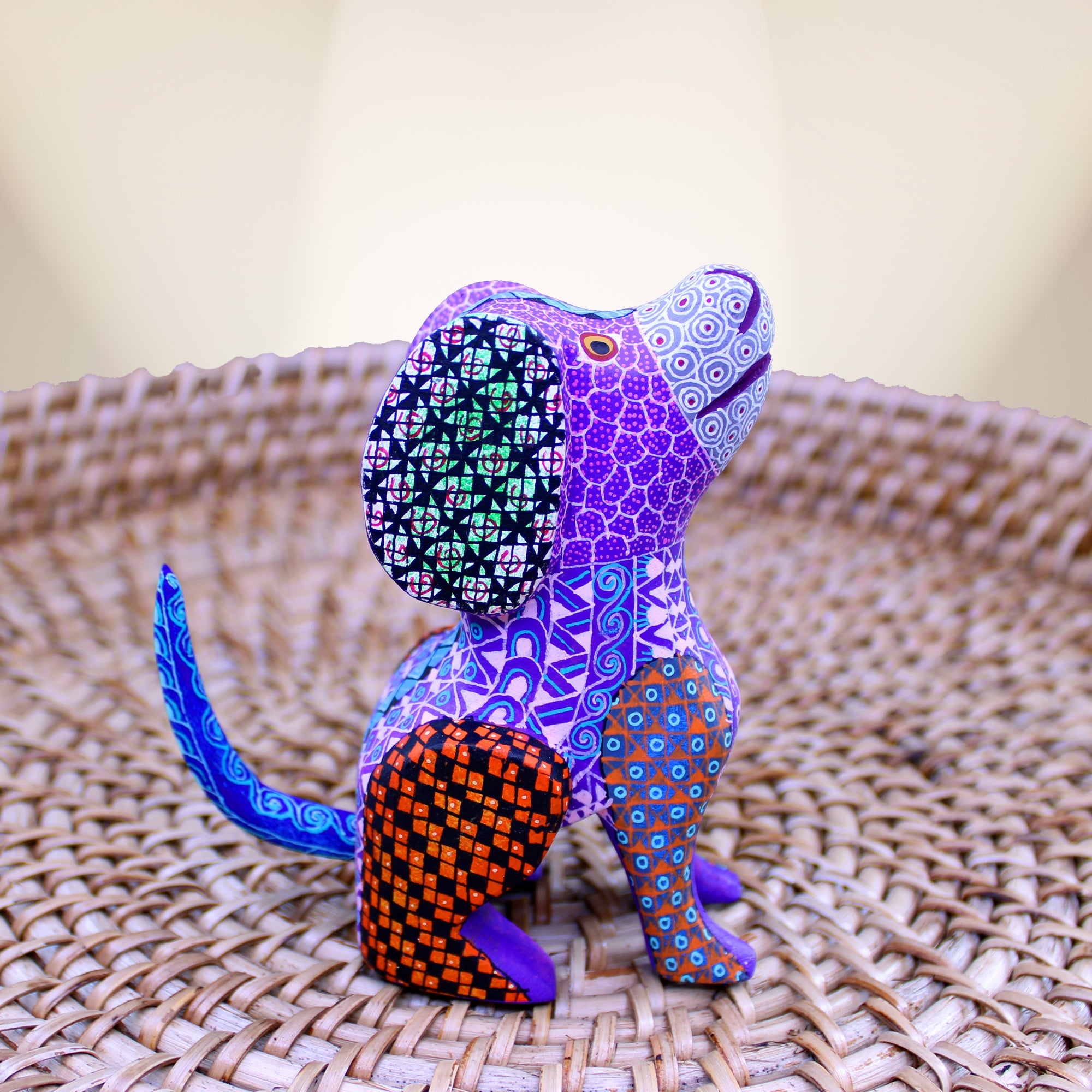 Purple dog Alebrije ALB-026 – Cuyá